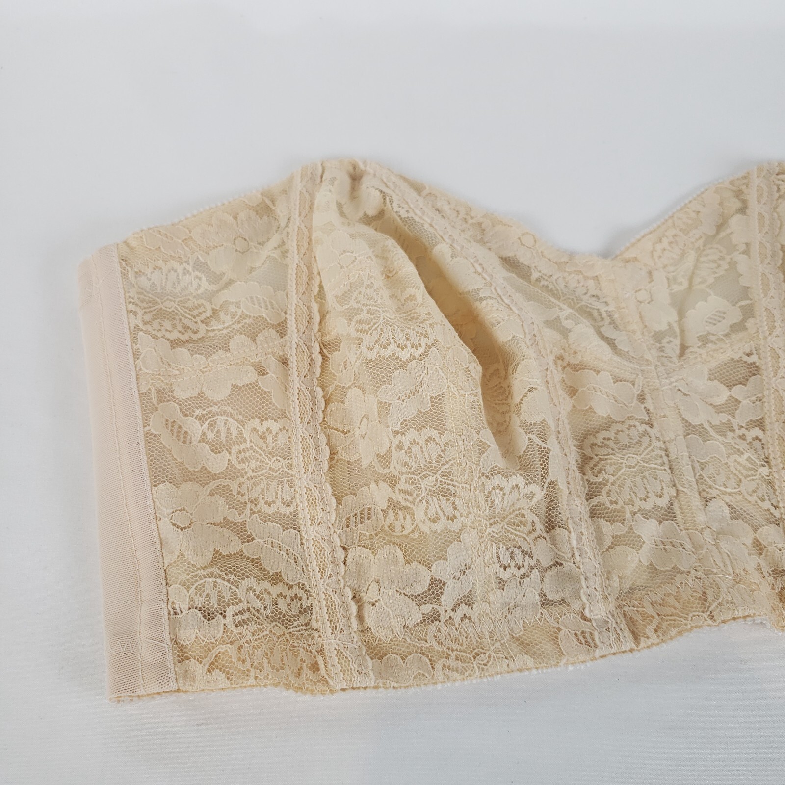 Vintage JC Penny Lace Bustier Corset Bra 42C Longline… - Gem
