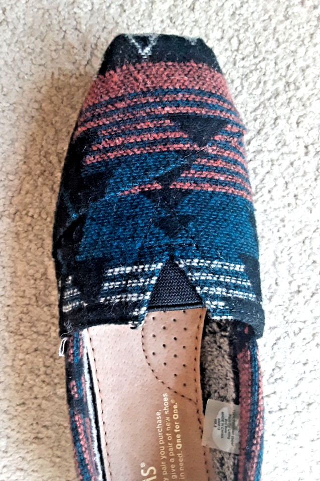 TOMS AZTEC SOUTHWESTERN PRINT SLIP ON FLATS SIZE 6.5 | eBay