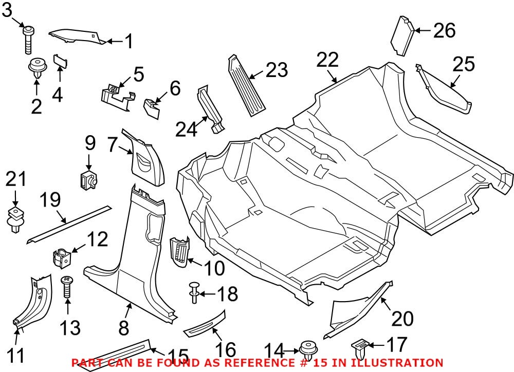 Genuine OEM Front Driver Left Outer Door Sill Plate For BMW 51477203607 ...