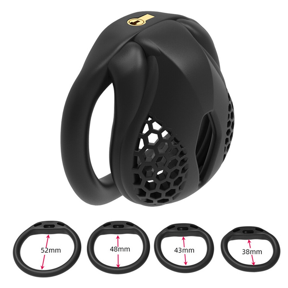 2025 New Male Chastity Cage Embedded Small Lock with Soft Silicone Tube ...