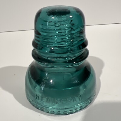 Antique HEMINGRAY No 40 Vintage Aqua Blue Glass Telegraph Insulator | eBay