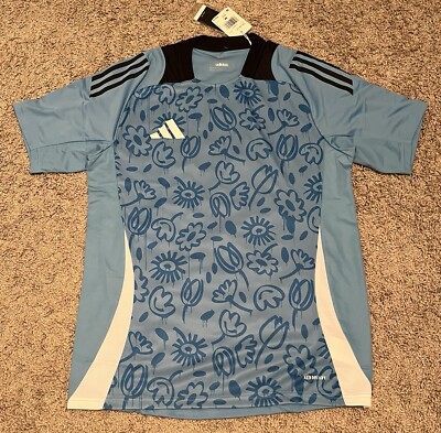 Adidas Tiro 24 Soccer Jersey Mens Medium Floral Blue IS2772 | eBay