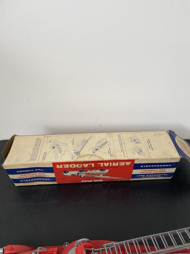 VINTAGE ELDON BIG POLY FIRE ENGINE PUMPER PLASTIC, FIRE TRUCK 1950'S ...