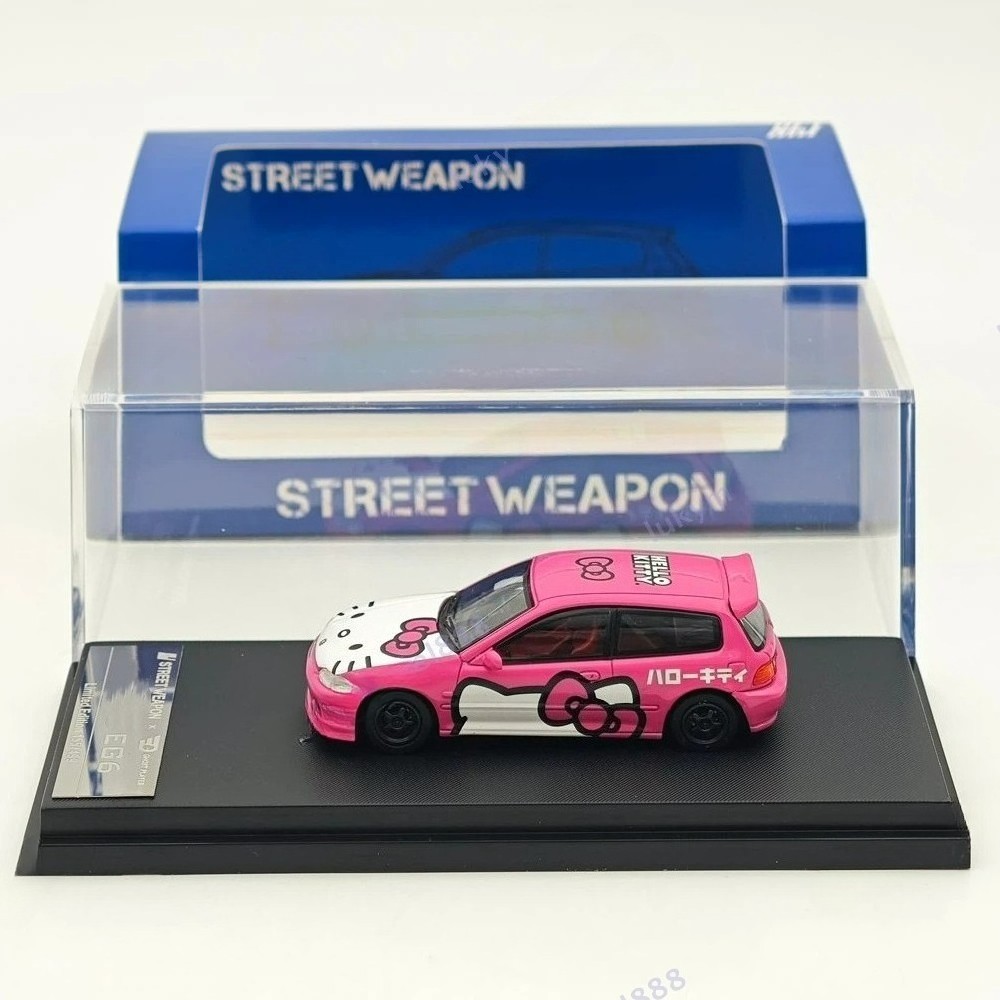 1/64 SW CIVIC EG6 Hatchback Sports Model Pink Diecast Model Car Limited ...