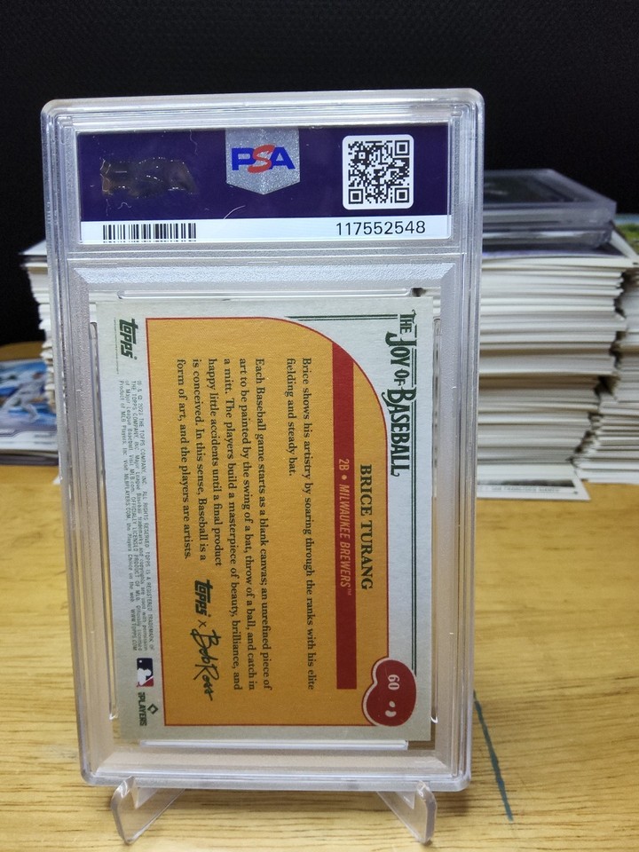 2023 Topps Bob Ross Joy of Baseball Brice Turang Rookie Easel SSP PSA ...