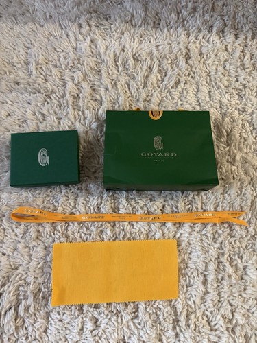 Authentic Goyard Paris Empty Green Gift Box & Bag aprox 5 x 4 x 1.5 4 ...