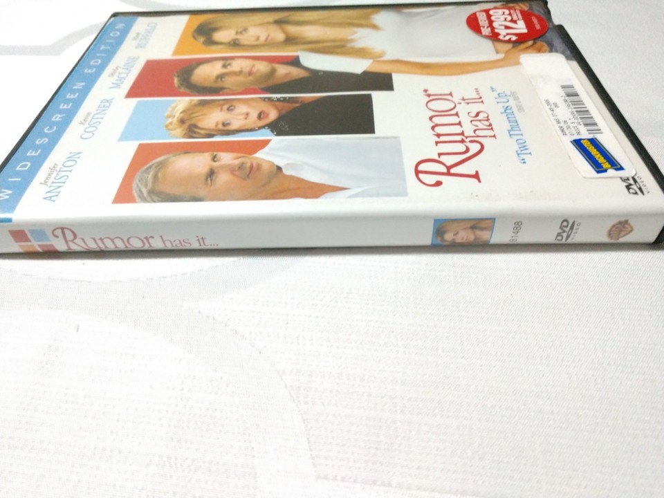 Rumor Has It Movie DVD PG-13 Widescreen Edition Jennifer Aniston Mark ...