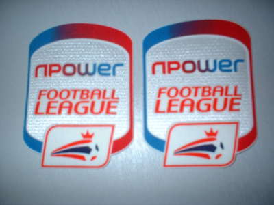 Football League Patches Pair NPower Sporting ID Shirt Soccer Heat Print ...