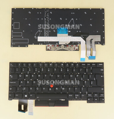 New UK Keyboard For Lenovo ThinkPad T490s T495s Laptop Backlit no frame ...