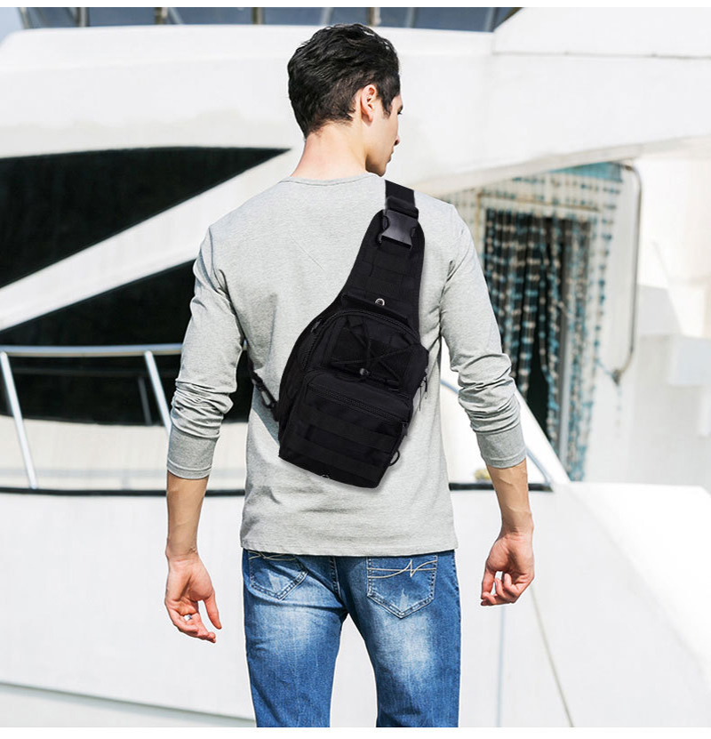 Mens Backpack Tactical Sling Shoulder Bag Molle Travel Chest Pack ...