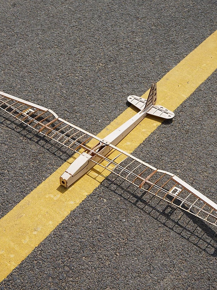 DIY Glider RC Aircraft Model Airplane Balsa Wood Fixed Wing DIY KIT ...