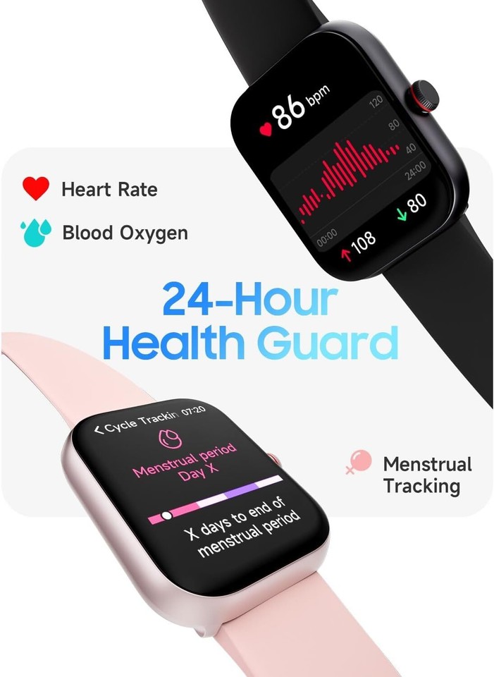 Smart Watch Men Women Fitness Tracker Heart Rate Watches for Android ...