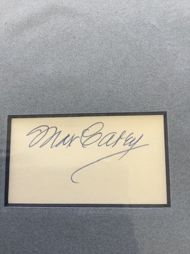 MAX CAREY HAND SIGNED cut signature matted Ready For Frame ~ JSA | eBay