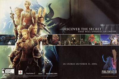 Final Fantasy XII 12 Playstation 2 PS2 Promo Game Ad Print Art Poster ...