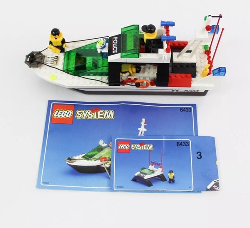 LEGO Town Coast Watch 6433 Police Boat With Manuals No Box 1999 Vintage ...