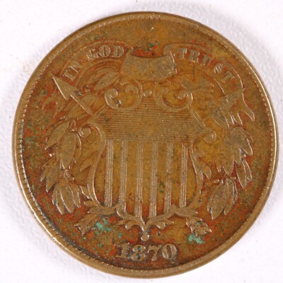 1870 2c Piece - VF Details Enviro Damage | eBay