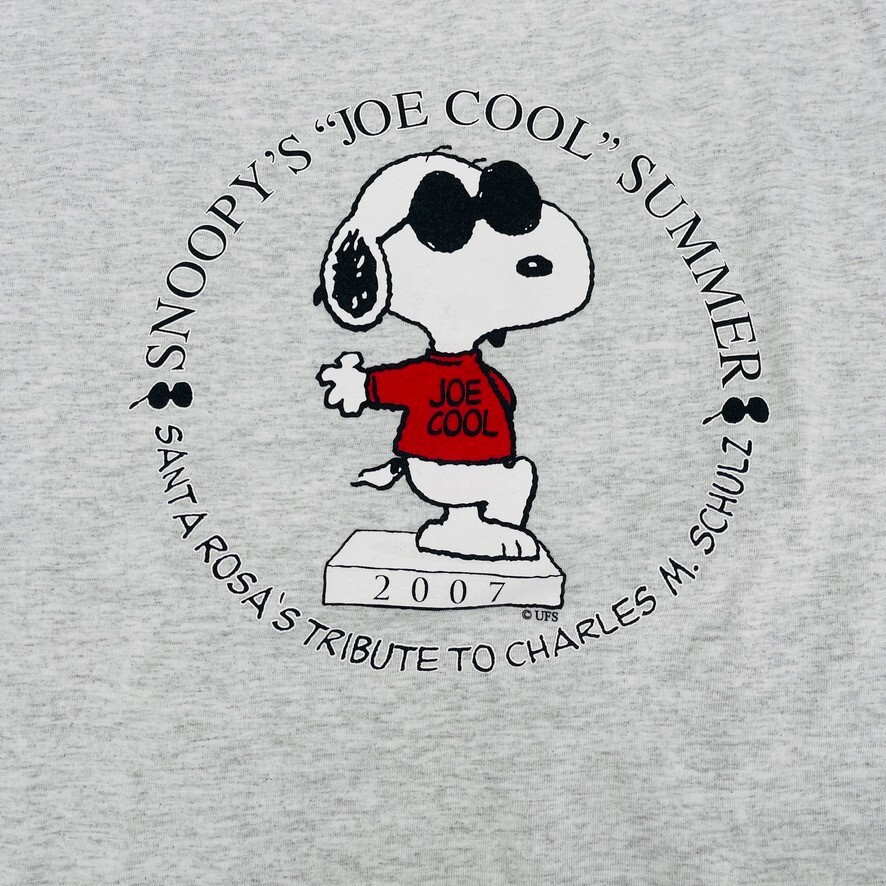 Vintage Snoopy's Joe Cool Summer T-Shirt XL Bayside Heavy Weight Santa ...