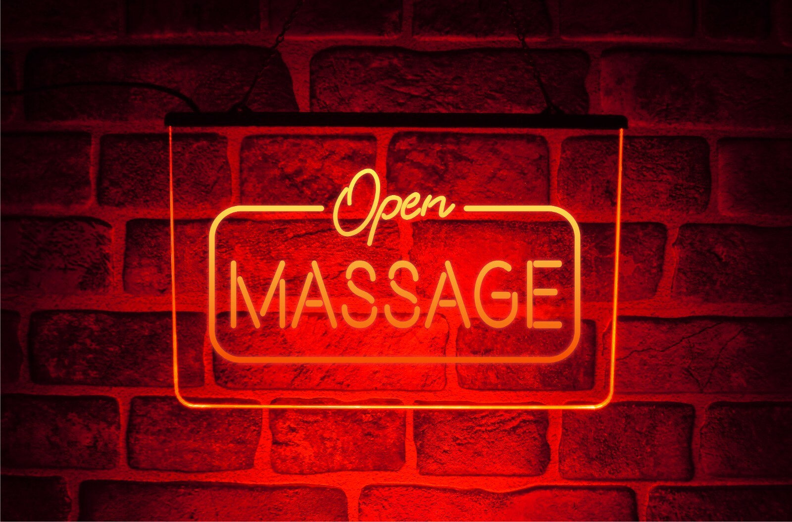 Massages Neon LED Light Sign USB Window Wall Display Decor For Beauty ...