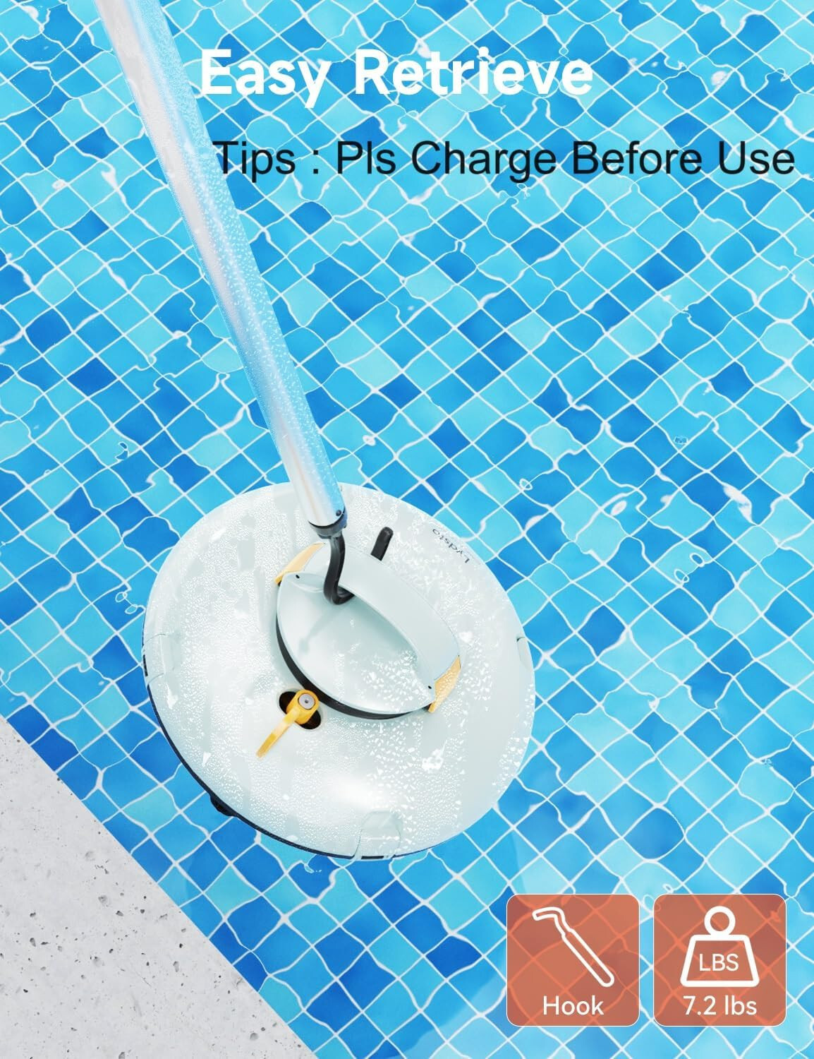 (small) in/above-ground flat pool Cordless Robotic Vacuum Cleaner Robot ...