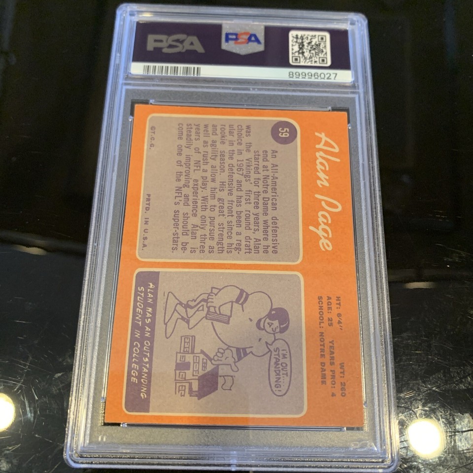 1970 Topps Alan Page Rookie Card RC PSA 4 Rookie HOF | eBay