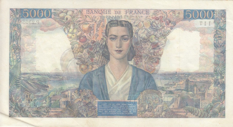 5000 Francs - Empire Français - 31-05-1946 - Série P.2355 | eBay