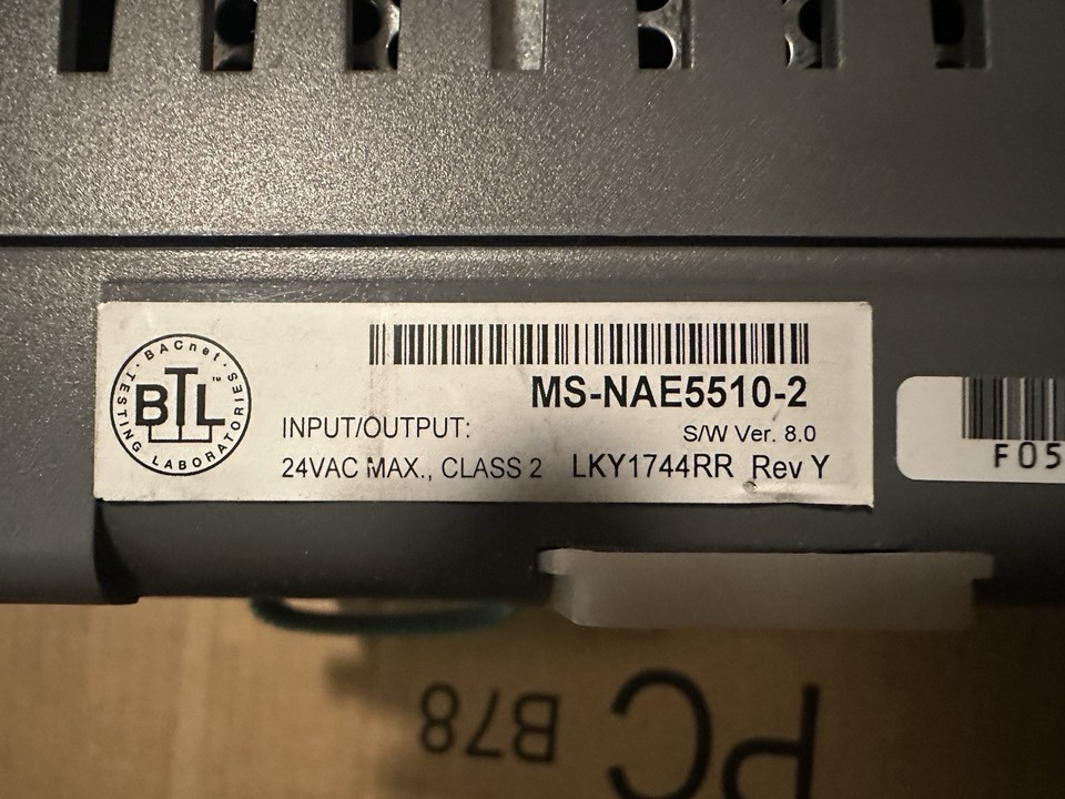 Johnson Controls Metasys MS-NAE5510-2 Controller NAE 5510 Version 8.0 ...