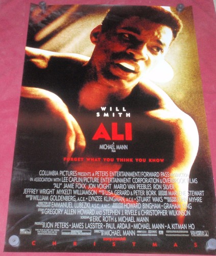 ALI Movie Poster 27x40 S/S Will Smith Jamie Foxx Jon Voight Mario Van ...