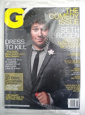 SETH ROGAN GQ Magazine AUG 2008 MINT *FACTORY SEALED* Tina Fey JACK ...