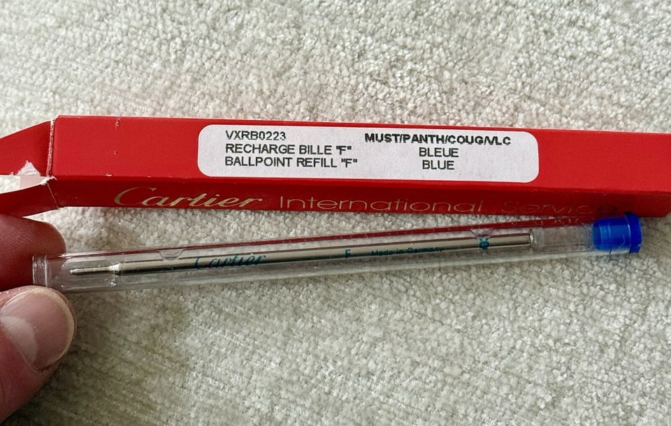 Cartier Ballpoint Pen Refills VXRB0223 Blue Ink Must/Anth/Coug/VLC PACK ...