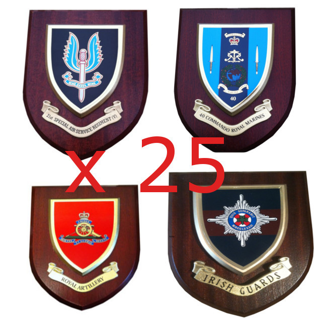 Military Wall Plaques Five Wall Plaques, 3 British Military To Include