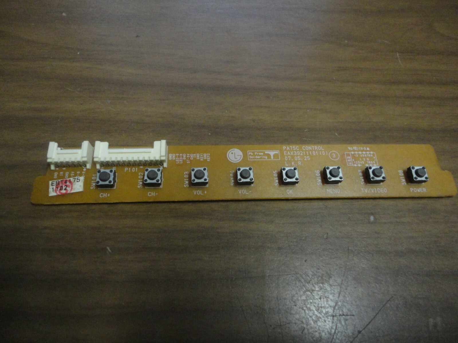 LG FUNCTION CONTROL BOARD EBT41751102 = EAX39211101 USED IN PLASMA ...