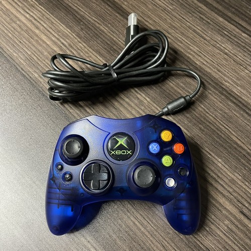 Microsoft XBOX Original OEM Official Blue S-Type Controller Tested ...
