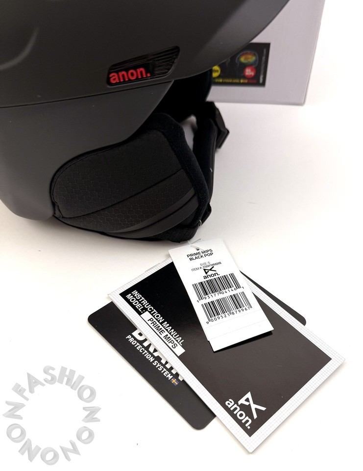 Burton Anon Prime MIPS Ski/Snowboard Helmet in Black Pop SZ S ~ Brand ...