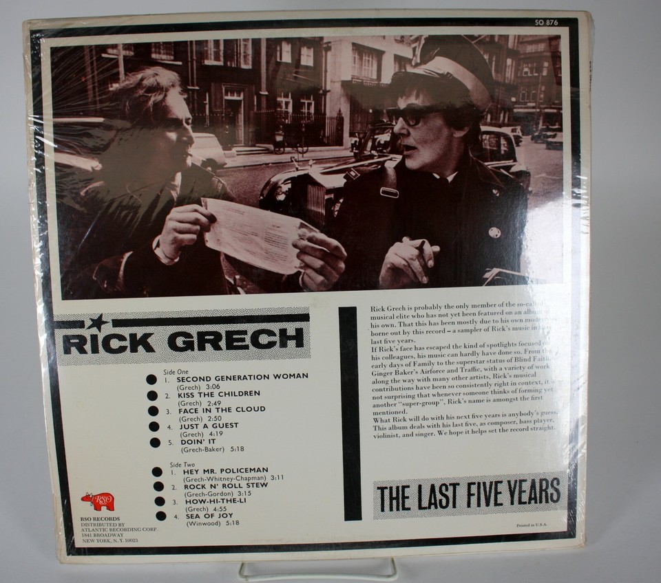 RICK GRECH - THE LAST FIVE YEARS - SEALED - VINYL RECORD ALBUM. + | eBay