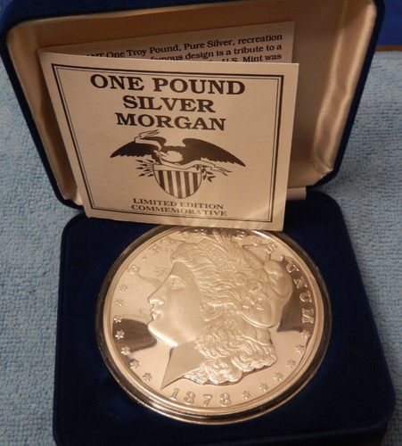 1878 Morgan Dollar Design - 1 Troy Pound .999 Silver - Proof ...