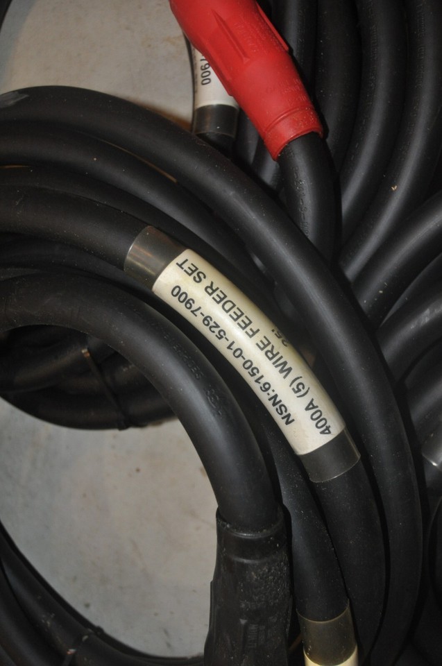 LEX CAM LOCK 400AMP 4/0 POWER DISTRIBUTION FEEDER Cable SET 2000V 5 25 ...