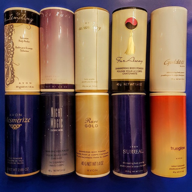 Avon RARE Gold Shimmering Body Powder 1.4 Oz Discontinued for sale ...