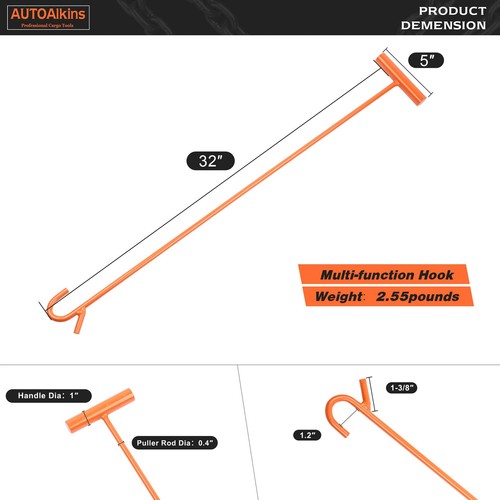 Heavy Duty 5th Wheel Pin Puller, 4 Pack 32" Solid Steel Chrome Plated ...
