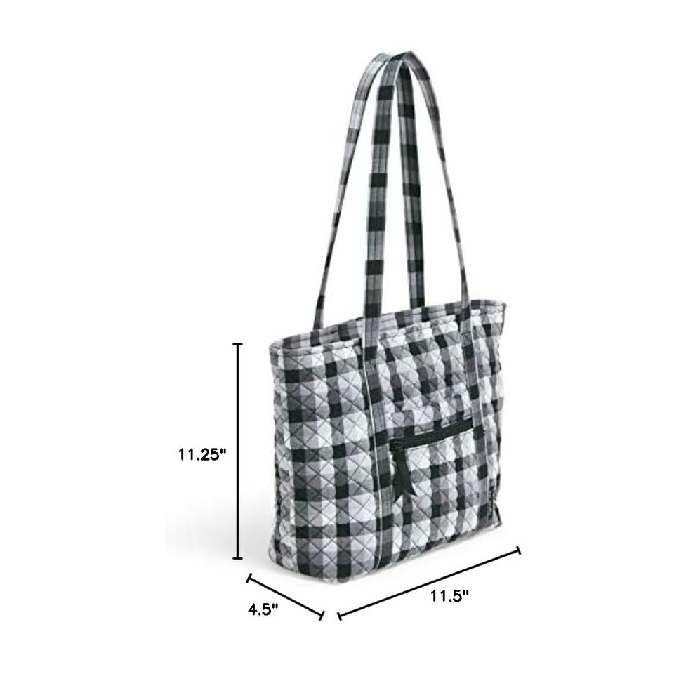 Vera Bradley Cotton Small Vera Tote Bag Kingbird Plaid 28889-14674 | eBay