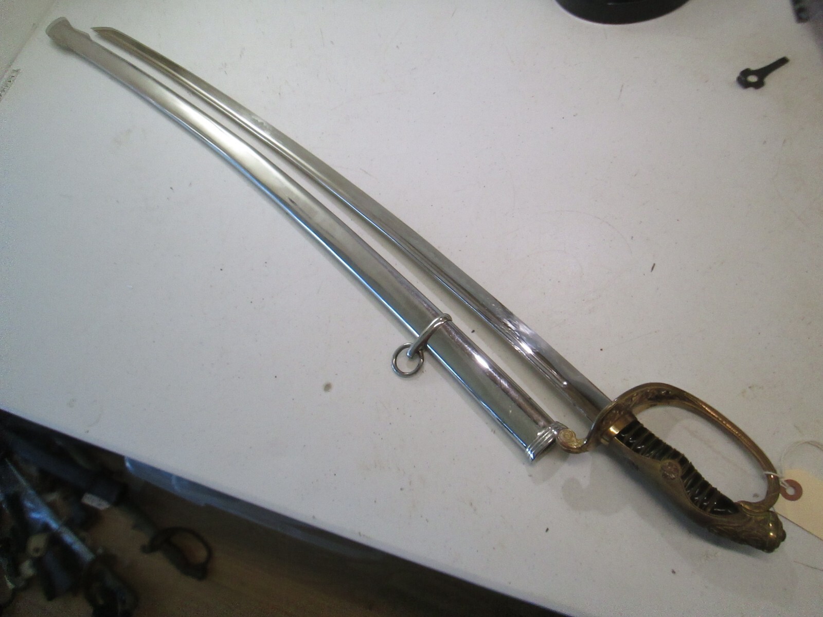 WWII JAPANESE POLICE OFFICERS FANCY PARADE SWORD & SCABBARD MON FAMILY ...