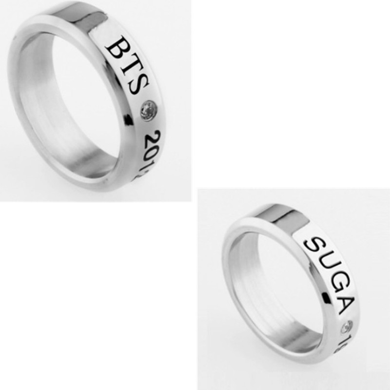 KPOP Jung Kook Ring Stainless Steel Bangtan Boys Jimin Suga Rap Monster ...