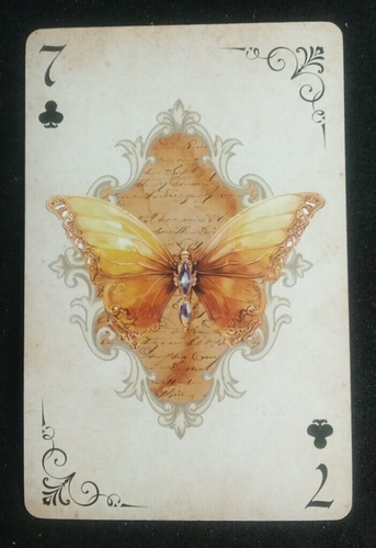 Beautiful Butterfly Playing Card 7 Clubs | eBay