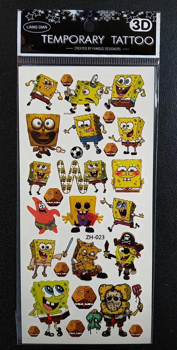 Spongebob Fake Tattoos Summer’s The Perfect Time For (temporary)