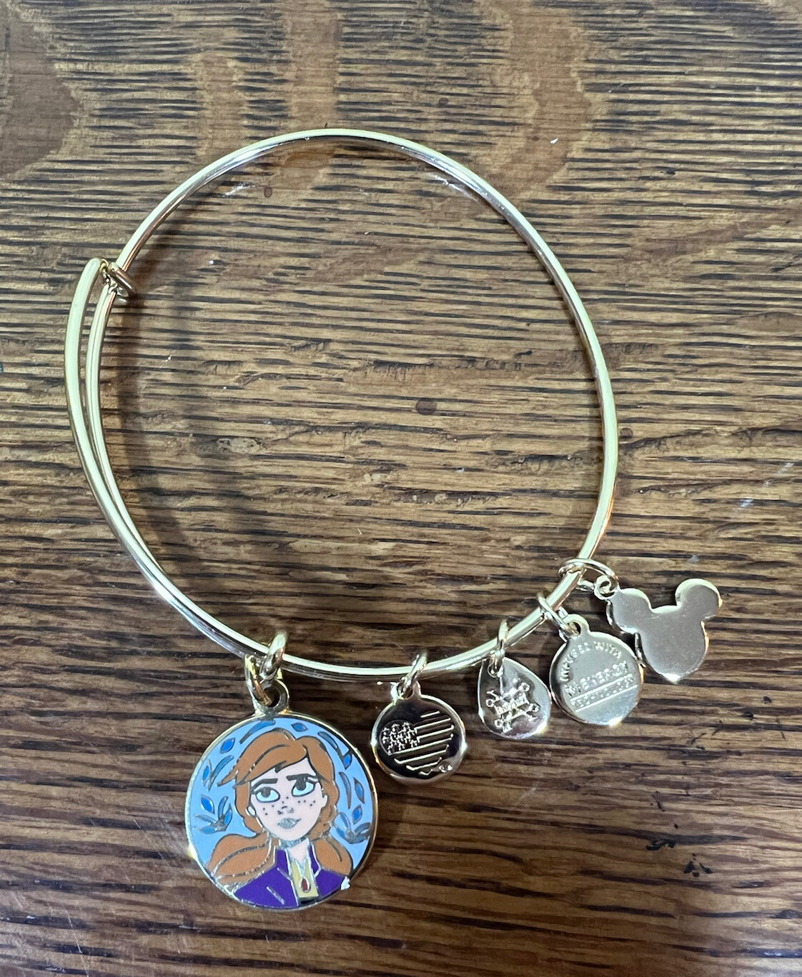 Disney Alex and Ani Goldtone ANNA & ELSA Frozen Expan… - Gem