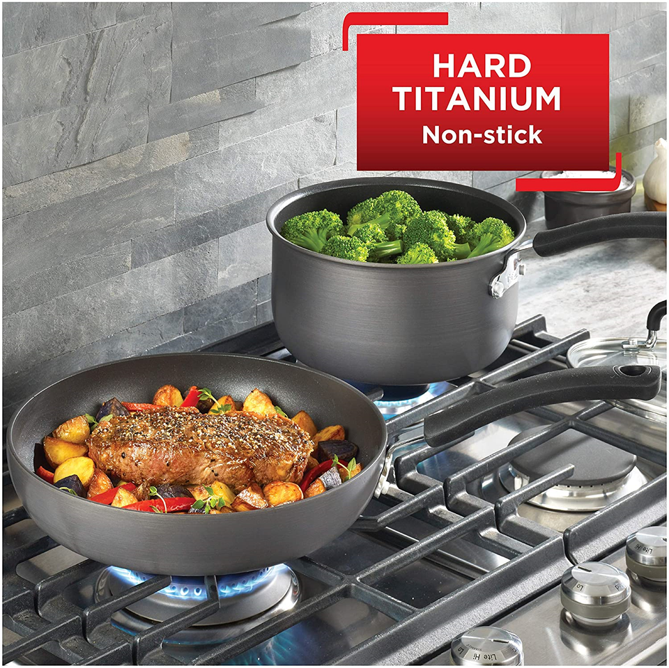 T-fal Ultimate Hard Anodized Titanium Nonstick Thermo-Spot Fry Choose ...