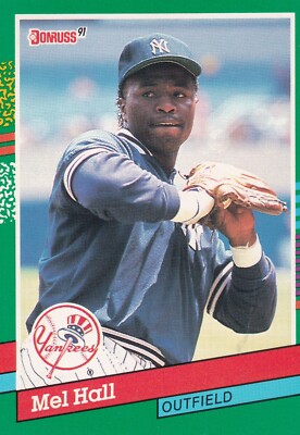 1991 Donruss #442 Mel Hall MLB New York Yankees + (Yes 4 Free Mystery ...