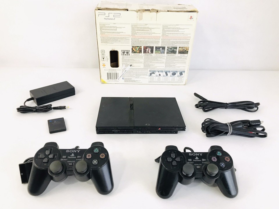 Sony PlayStation 2 PS2 Slim Black System Console SCPH-70011 With Box ...