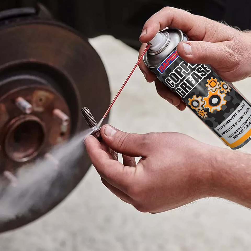 COPPER GREASE SPRAY RAPIDE PROTECTS LUBRICATES PREVENT SEIZURE SQUEAKS ...