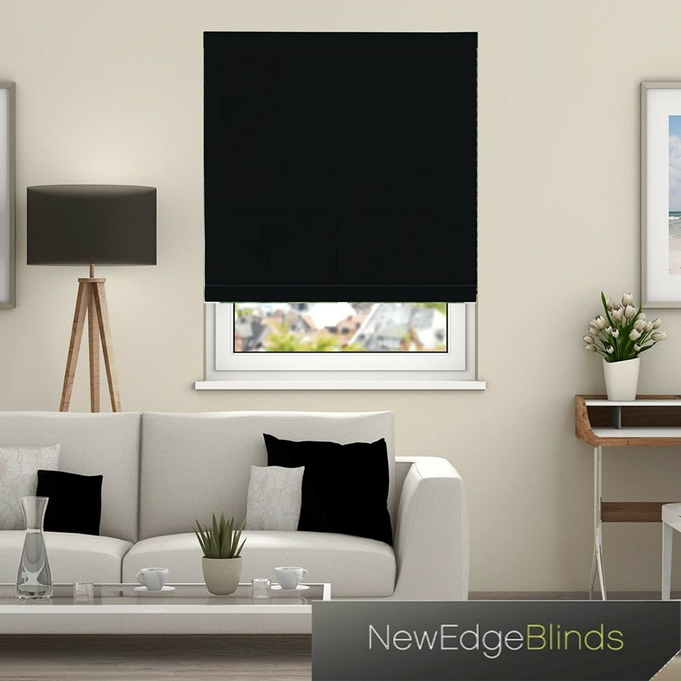 NewEdgeBlinds Thermal Insulating Blackout Fabric Window Roller Blinds ...