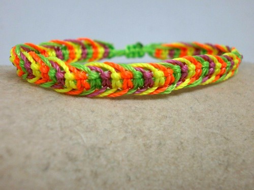 Bracelet Artesanal Macrame Thread Neon - " Spigot " Thread 0.8 MM ...